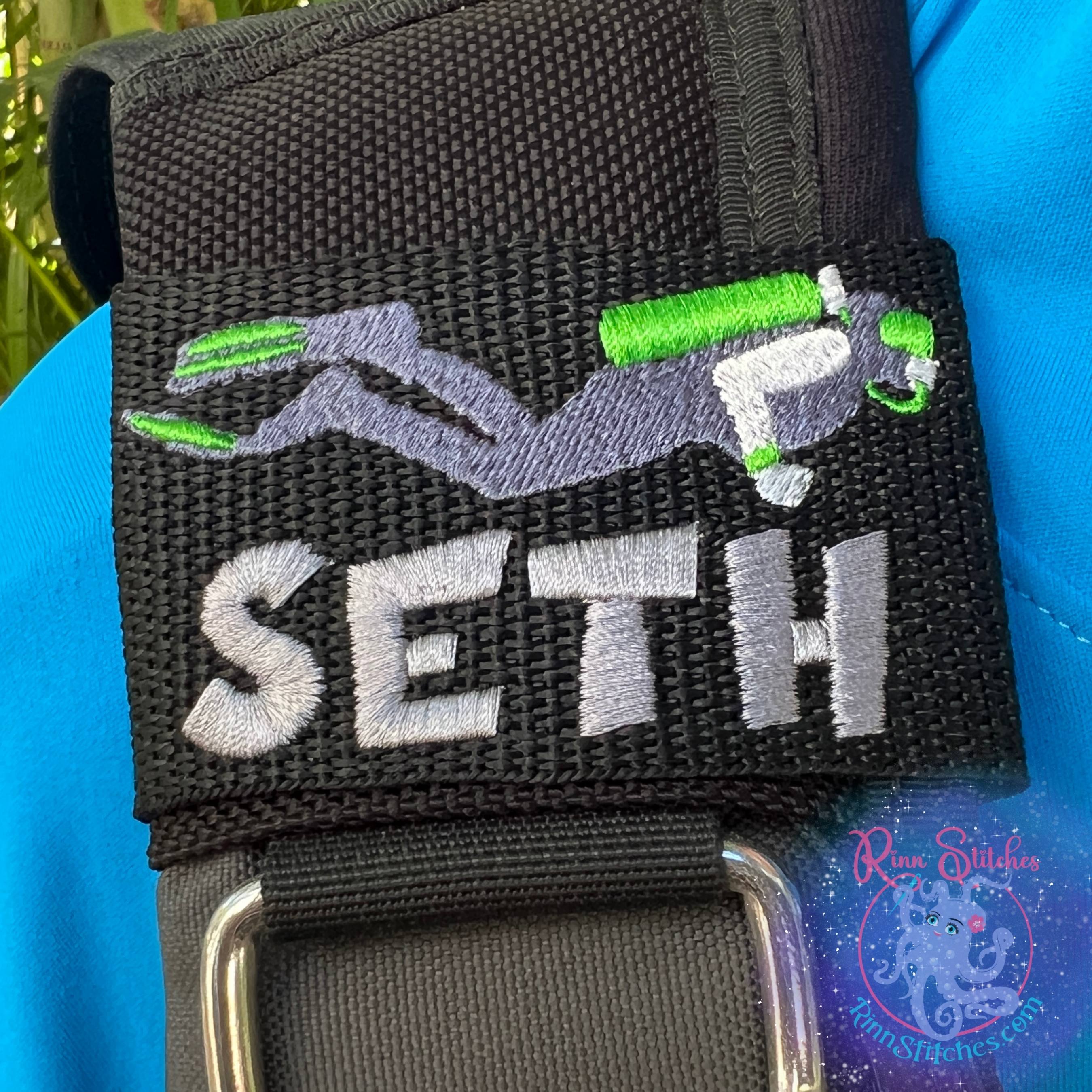 Scuba Diver Personalized BCD Tag – Rinn Stitches
